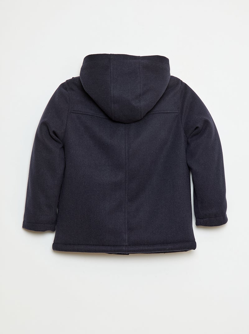 Abrigo tipo lana con capucha y forro cálido - Azul - Niño - 29.00€ - Kiabi
