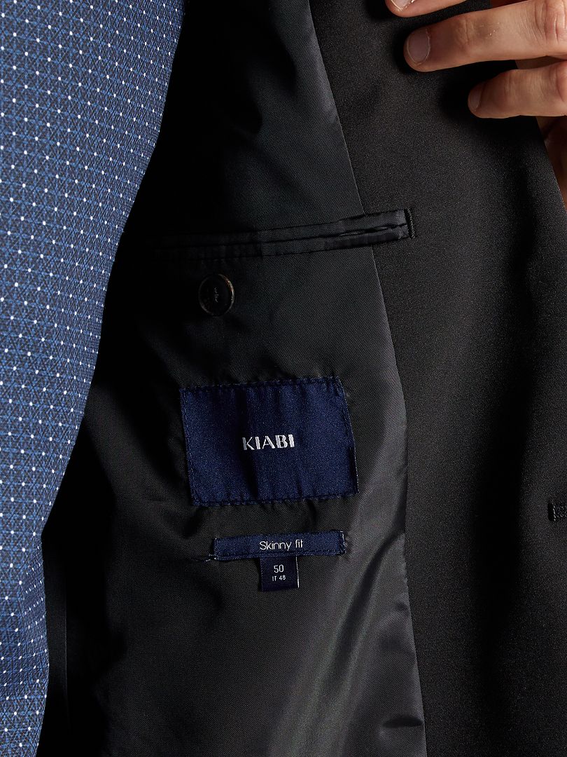 Americana de sarga extra slim - Negro - Kiabi - 40.00€