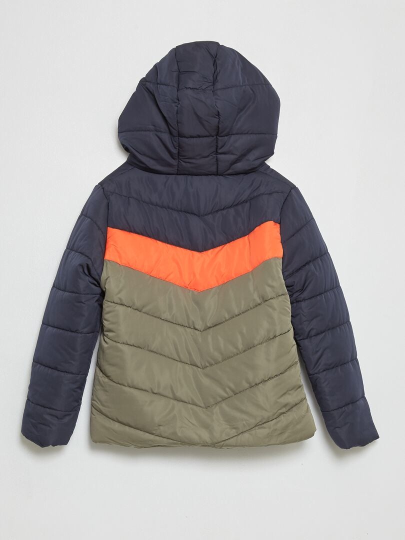 Anorak con capucha estilo colorblock - azul marino - Kiabi - 25.00€