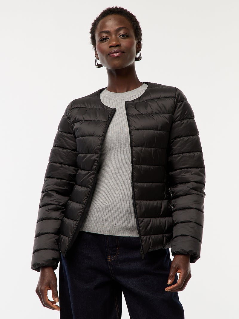 Anorak ligero acolchado e impermeable - negro - Mujer - 20.00€ - Kiabi