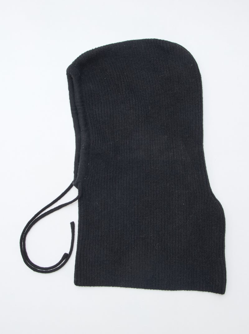Balaclava con cordones ajustables - Negro - Mujer - 13.00€ - Kiabi