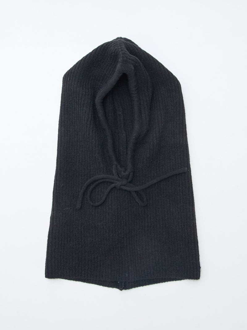 Balaclava con cordones ajustables - Negro - Mujer - 13.00€ - Kiabi