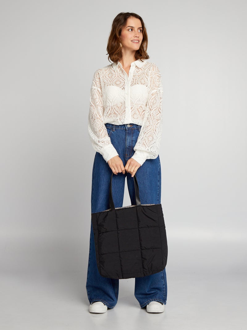 Blusa de encaje - BLANCO - 22.00€ - Kiabi