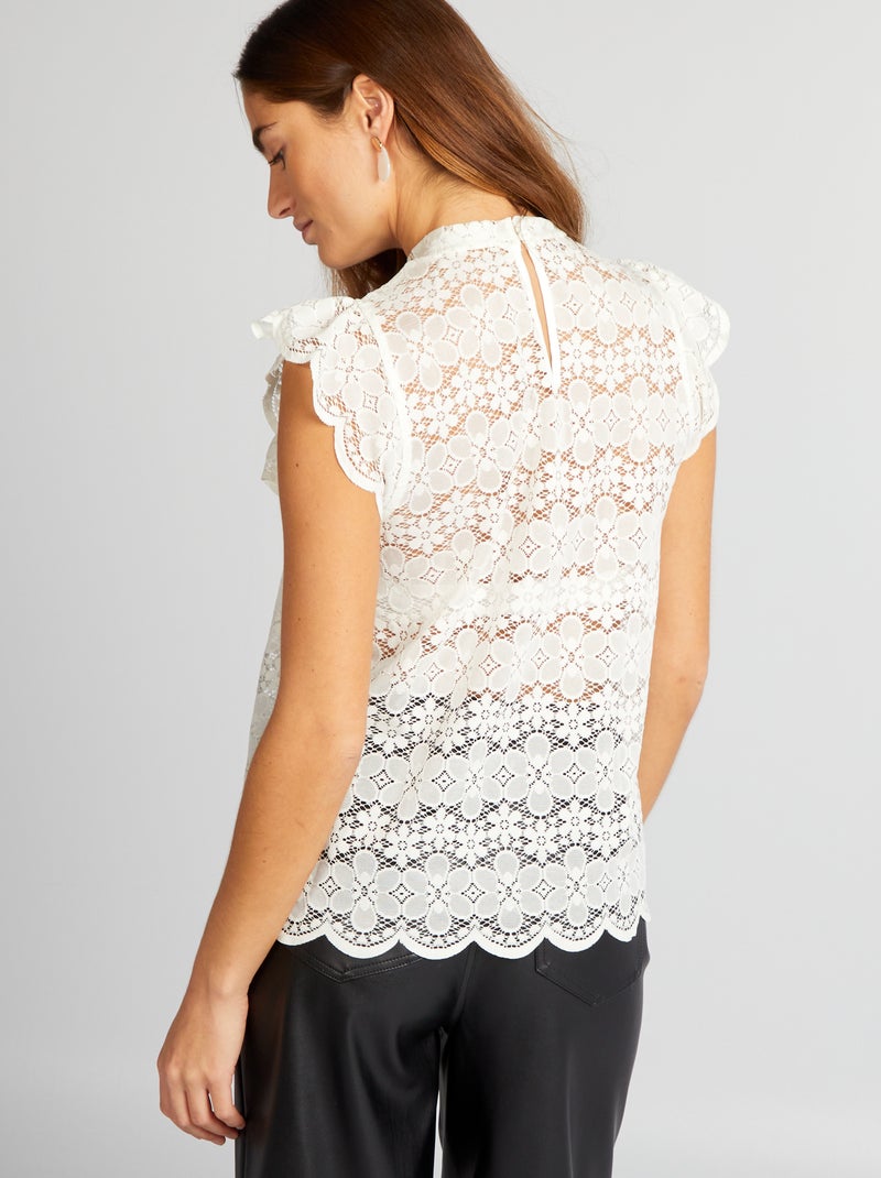 Blusa de encaje - BLANCO - Kiabi - 17.00€