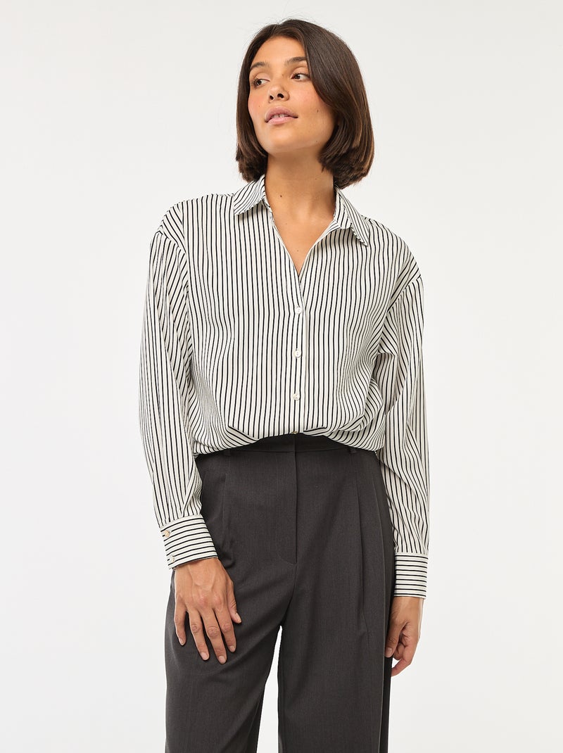 Blusa fluida - Blanco - Mujer - 12.00€ - Kiabi