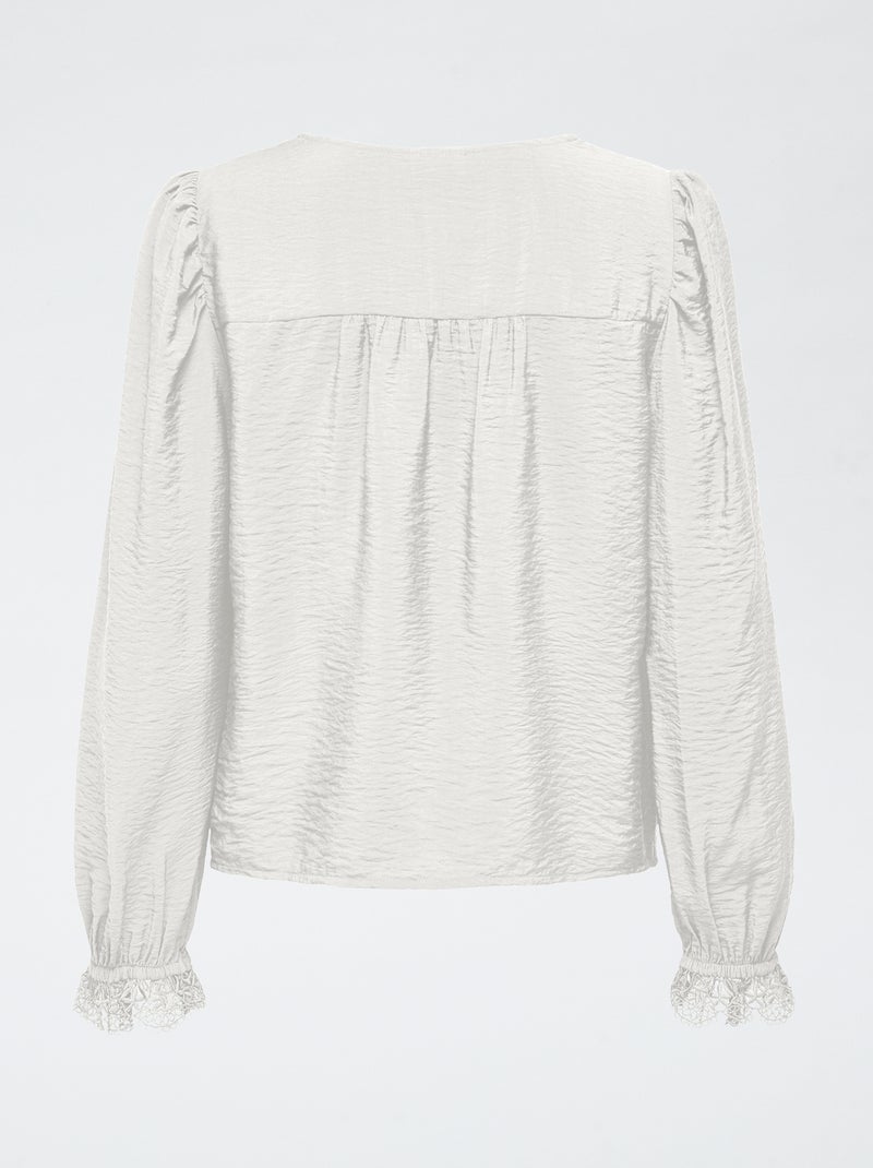 Blusa fluida lisa 'JDY' - Blanco - Mujer - 29.00€ - Kiabi