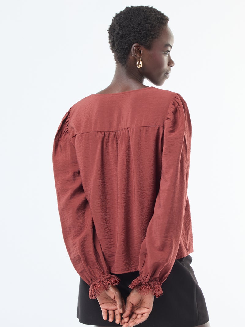 Blusa fluida lisa 'JDY' - Naranja - Mujer - 29.00€ - Kiabi