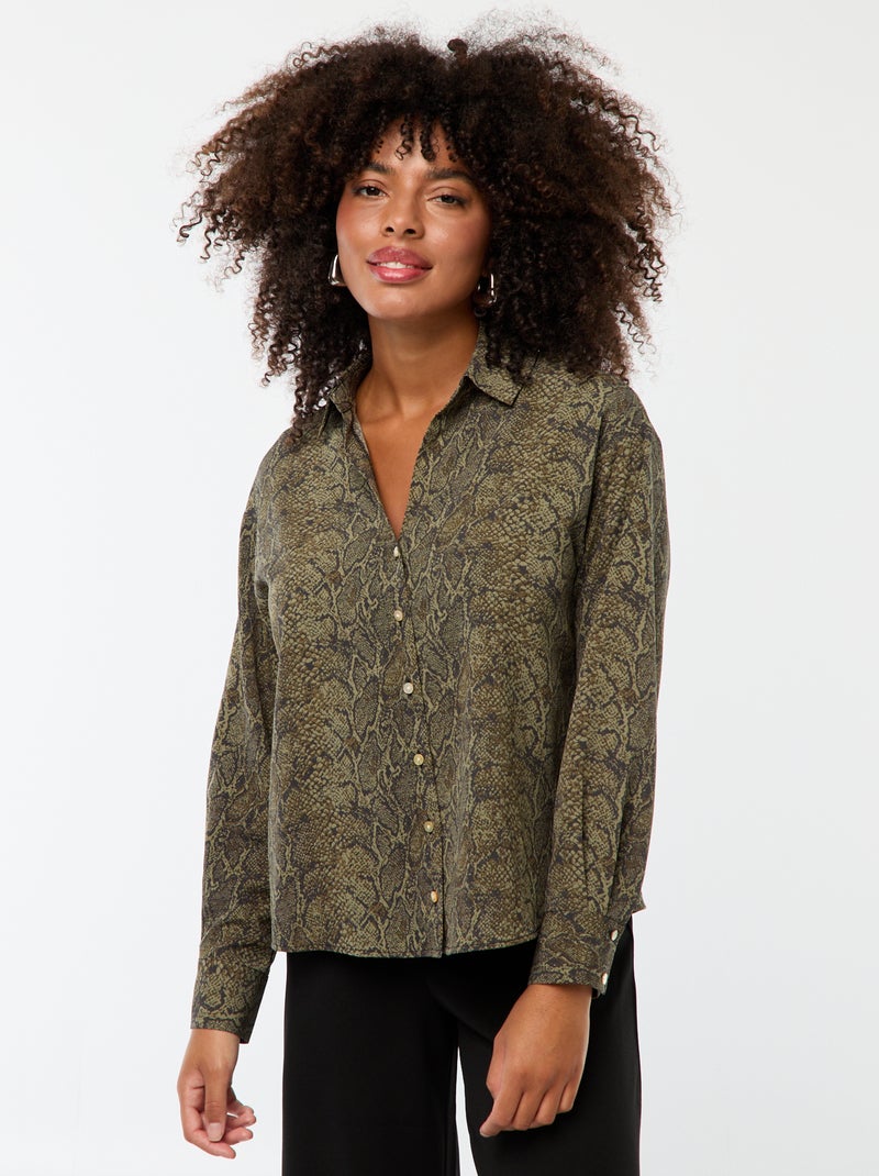 Blusa fluida - Verde - Mujer - 12.00€ - Kiabi