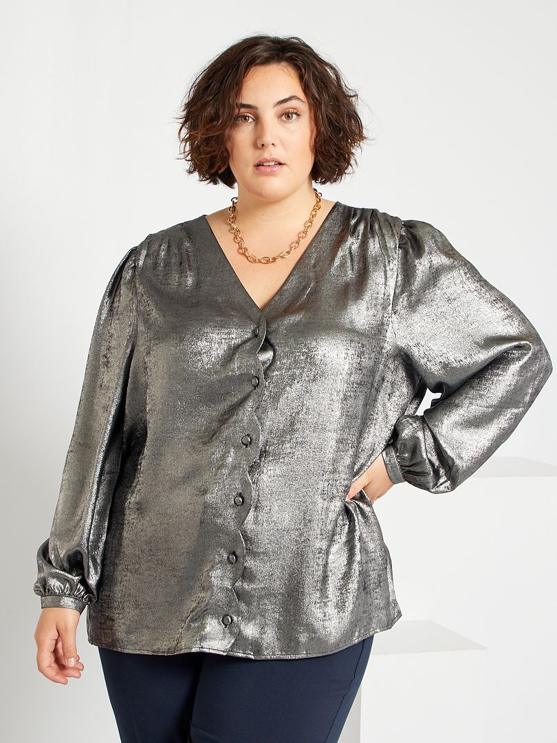 Blusa plateada - plata - Kiabi - 20.00€