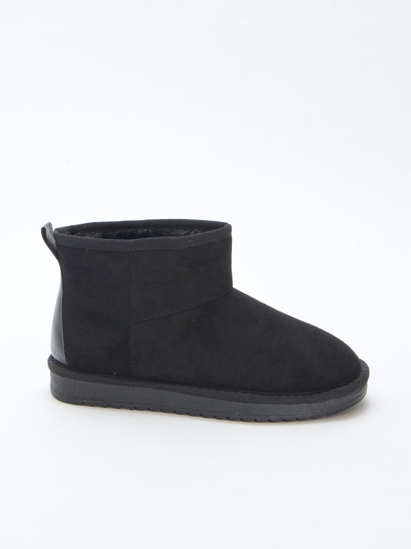 Botas de ante sintético - Negro - Mujer - 15.00€ - Kiabi