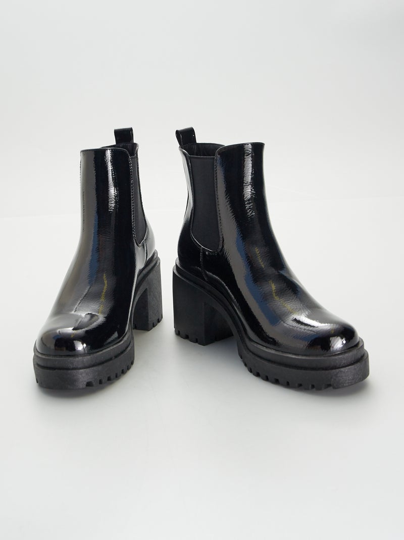 Botines de charol - NEGRO - 32.00€ - Kiabi