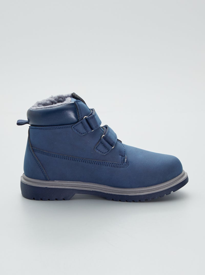 Botines forrados con velcro - azul navy - 28.00€ - Kiabi