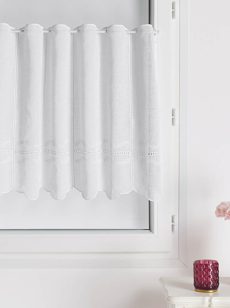 Brisa bordada con escala diurna - Blanco - Hogar - 7.25€ - Kiabi