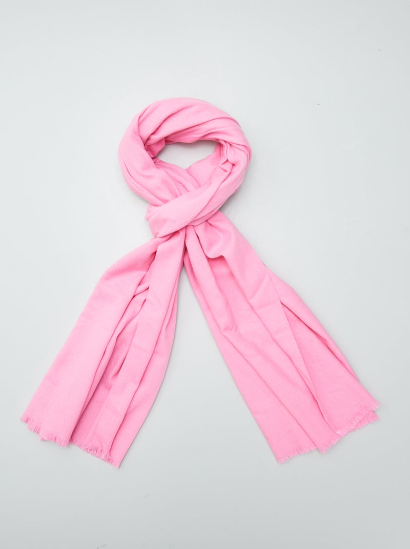 Bufanda lisa - ROSA - 12.00€ - Kiabi