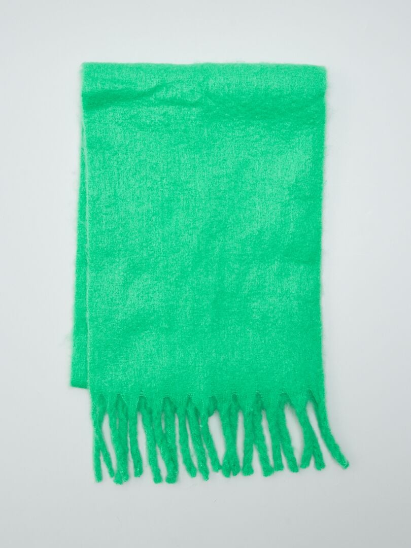 Bufanda plaid con flecos - VERDE - Kiabi - 12.00€