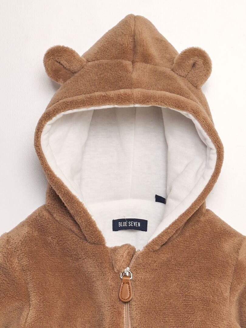 Buzo polar con capucha - MARRON - Kiabi - 26.00€