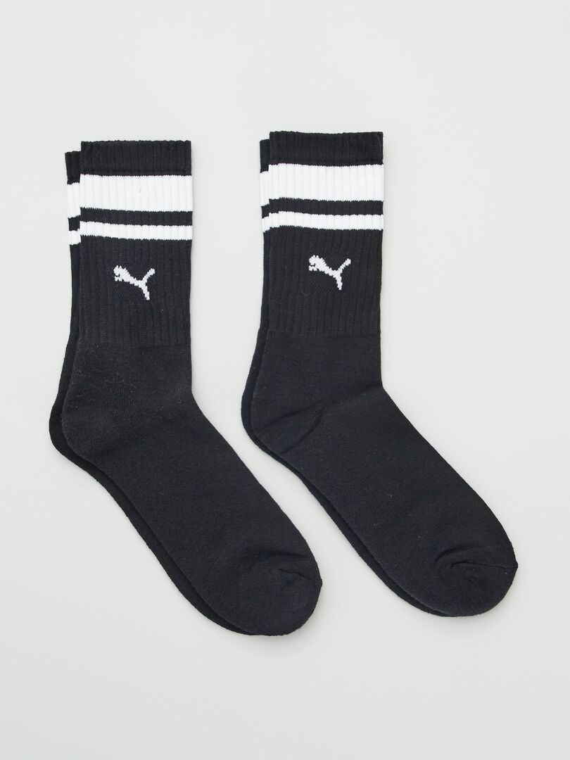 Calcetines altos 'Puma' - Pack de 2 - NEGRO - Kiabi - 8.00€