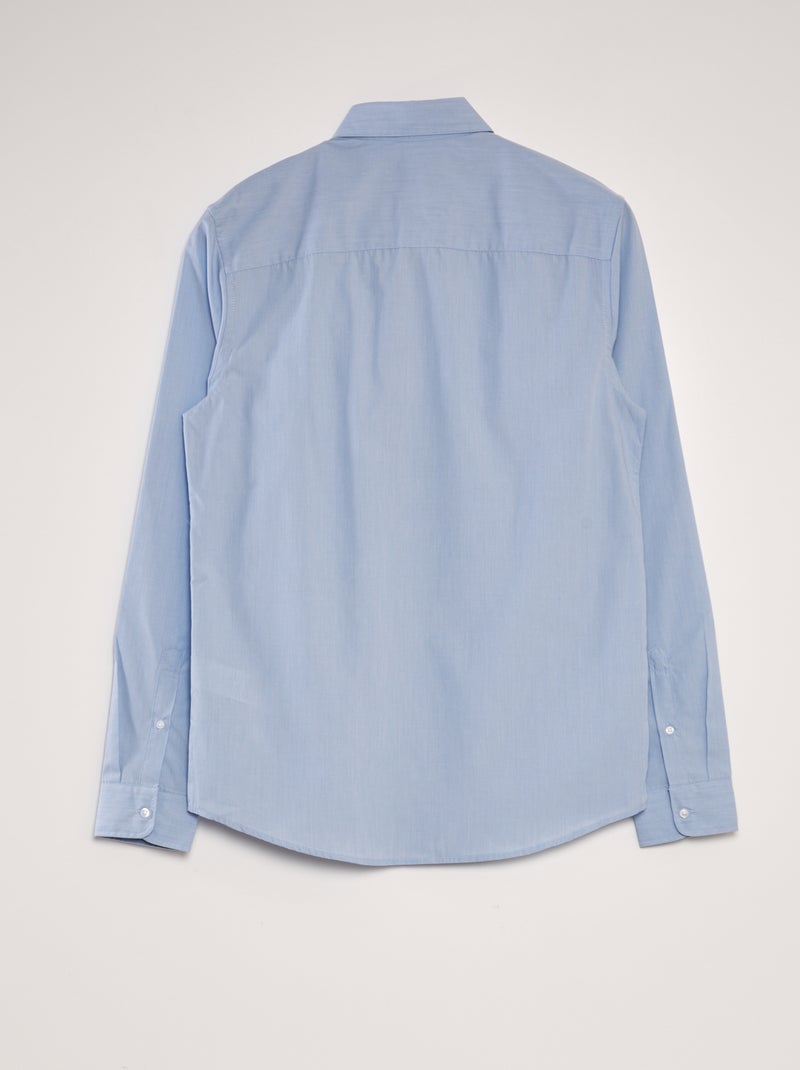Camisa clásica lisa - AZUL - Hombre - 13.00€ - Kiabi
