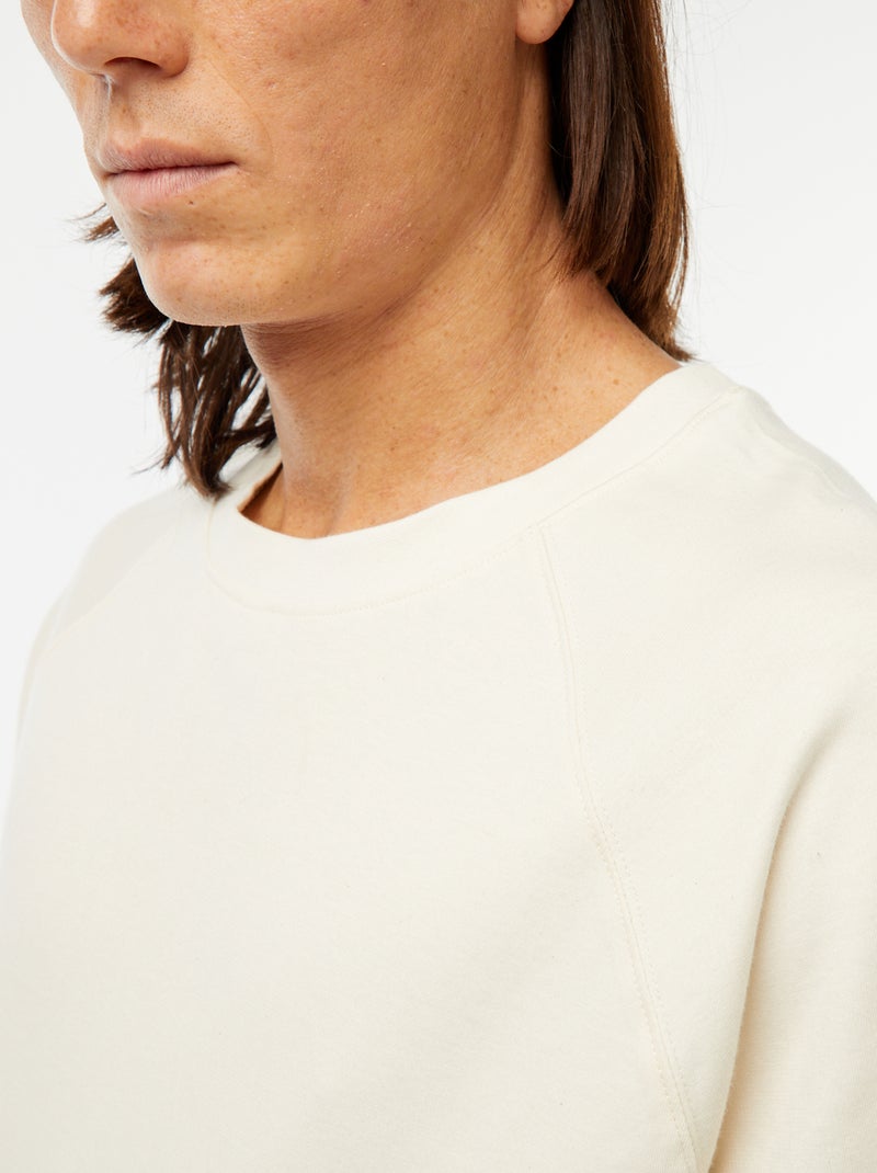 Camiseta de manga corta lisa comfort fit - Blanco - Hombre - 12.00€ - Kiabi