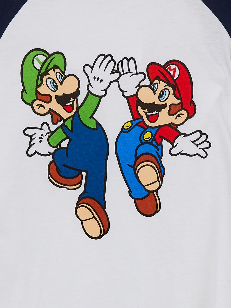 Camiseta de manga larga 'Mario' - BLANCO - Kiabi - 10.00€