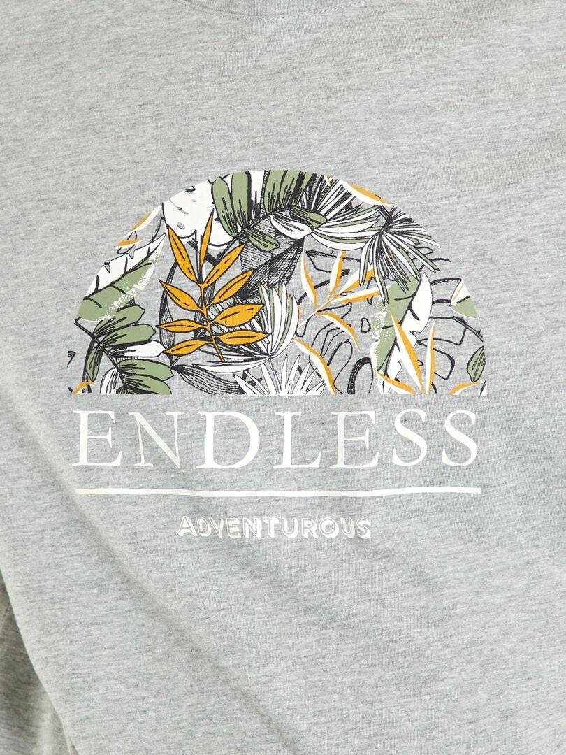 Camiseta de punto con estampado - GRIS - Kiabi - 7.00€