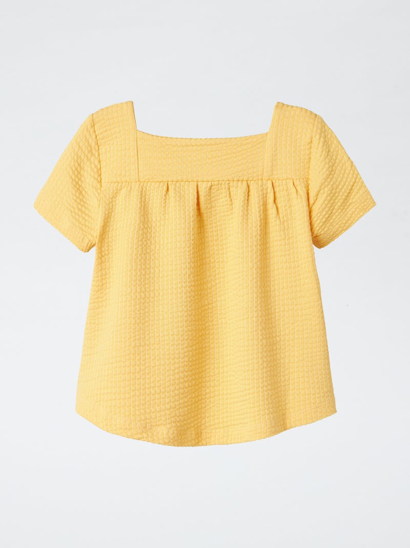 Camiseta de punto gofrado 'Guppy' - AMARILLO - Niña - 14.00€ - Kiabi
