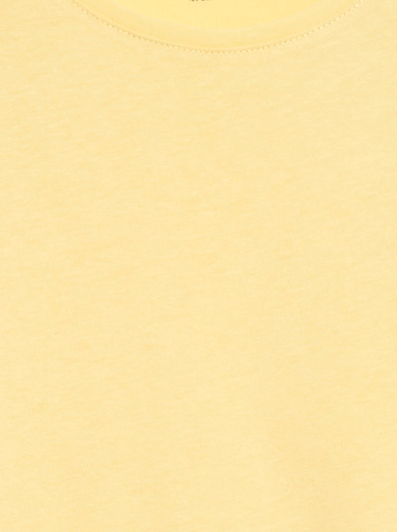 Camiseta de punto lisa - Amarillo - Niña - 2.00€ - Kiabi