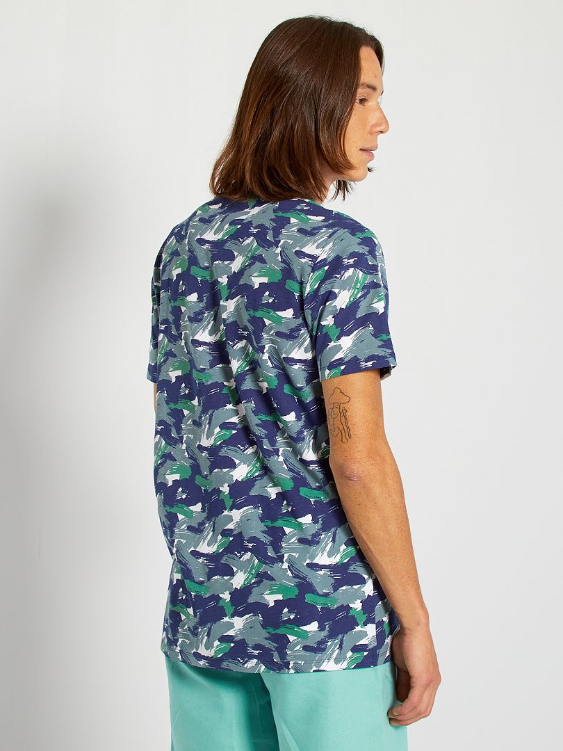 Camiseta efecto pintura - verde pino - Kiabi - 8.00€