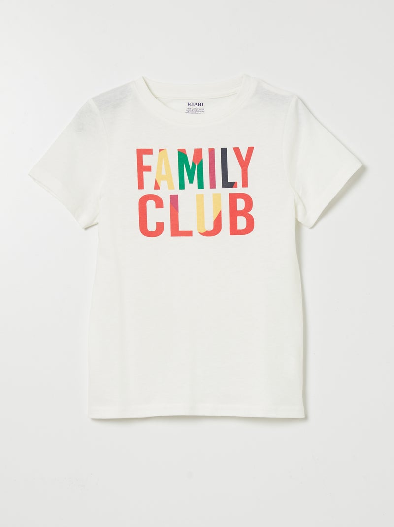 Camiseta estampada de algodón - BLANCO - Kiabi - 4.00€