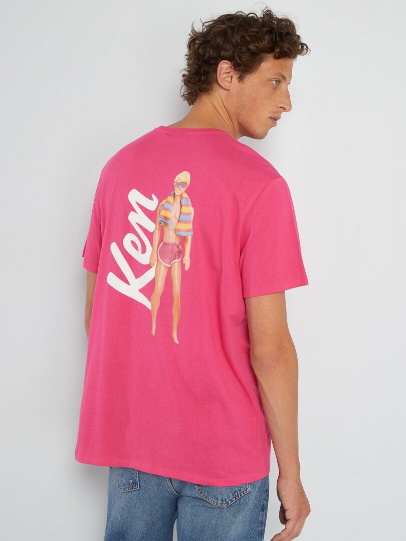 Camiseta estampada 'Ken' 'Barbie' - rosa indio - Kiabi - 13.00€