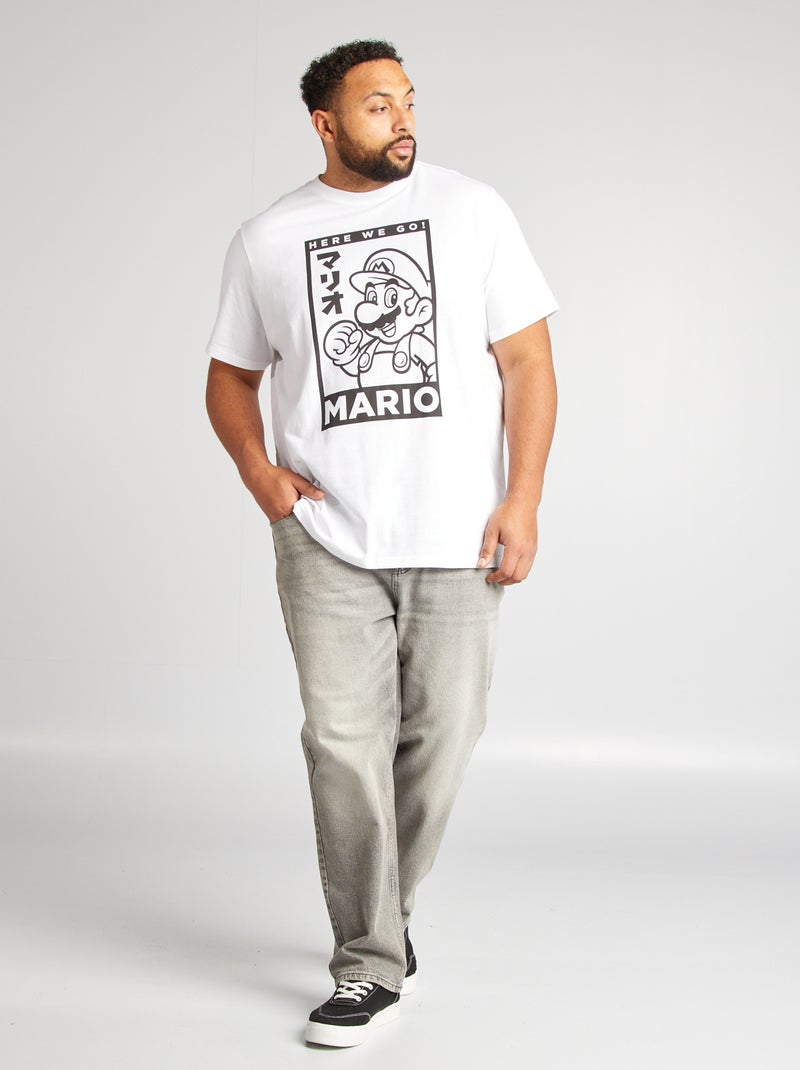 Camiseta estampada 'Mario' - blanco - Tallas grandes - Hombre - 16.00 ...