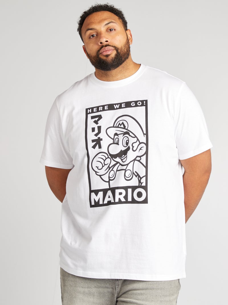 Camiseta estampada 'Mario' - blanco - Tallas grandes - Hombre - 16.00 ...