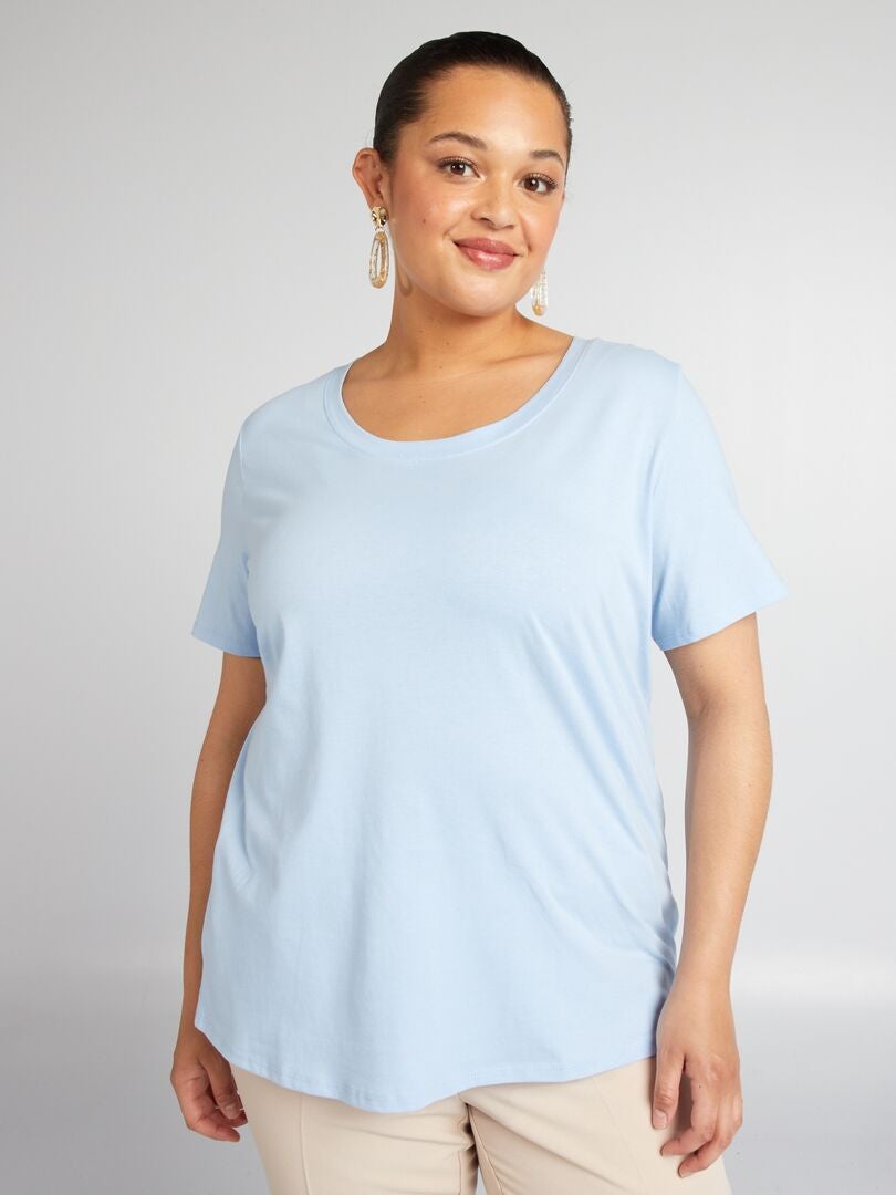 Camiseta lisa - AZUL - Kiabi - 6.00€
