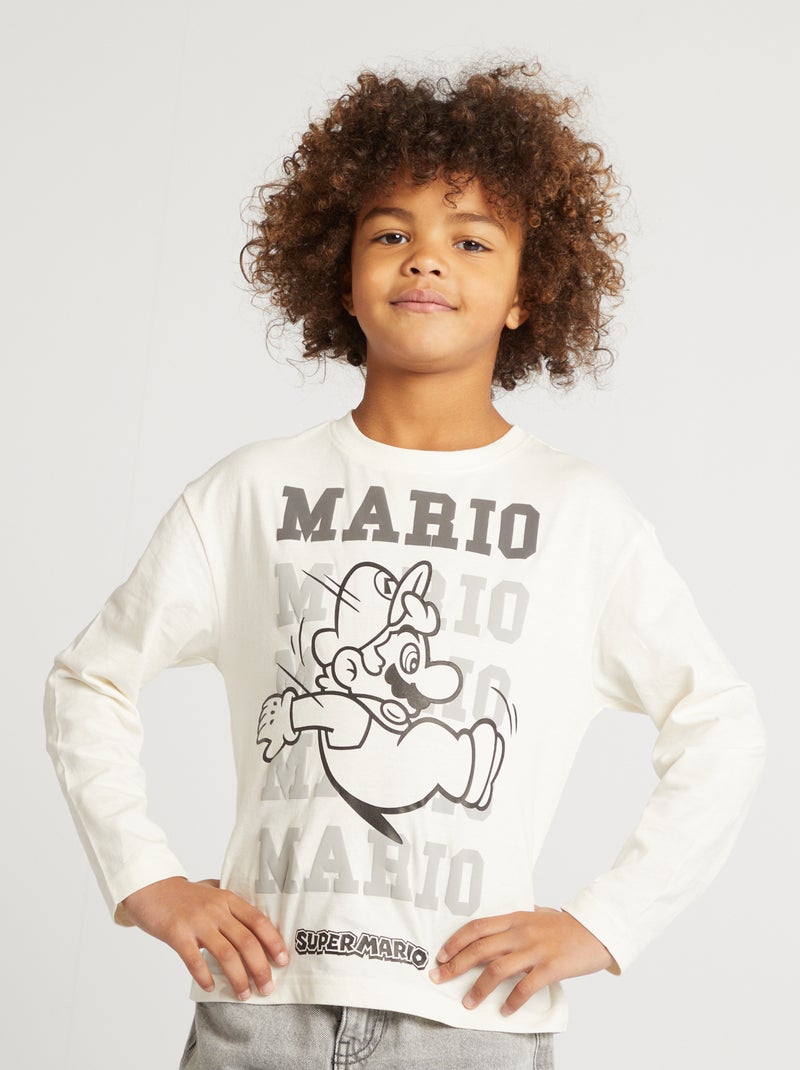 Camiseta 'Mario' 'Super Nintendo' - BLANCO - Kiabi - 5.00€