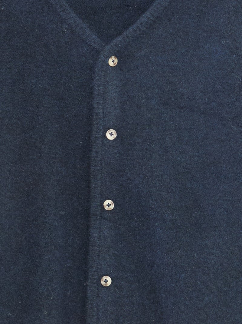 Cárdigan holgado liso con cuello en pico - Azul - Niño - 14.00€ - Kiabi