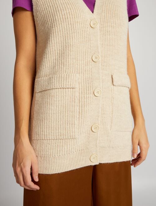 Chaleco blanco mujer