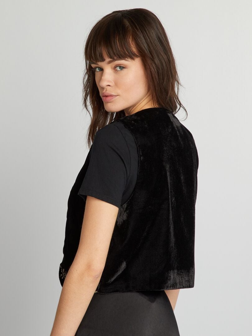 Chaleco de terciopelo - NEGRO - Kiabi - 20.00€