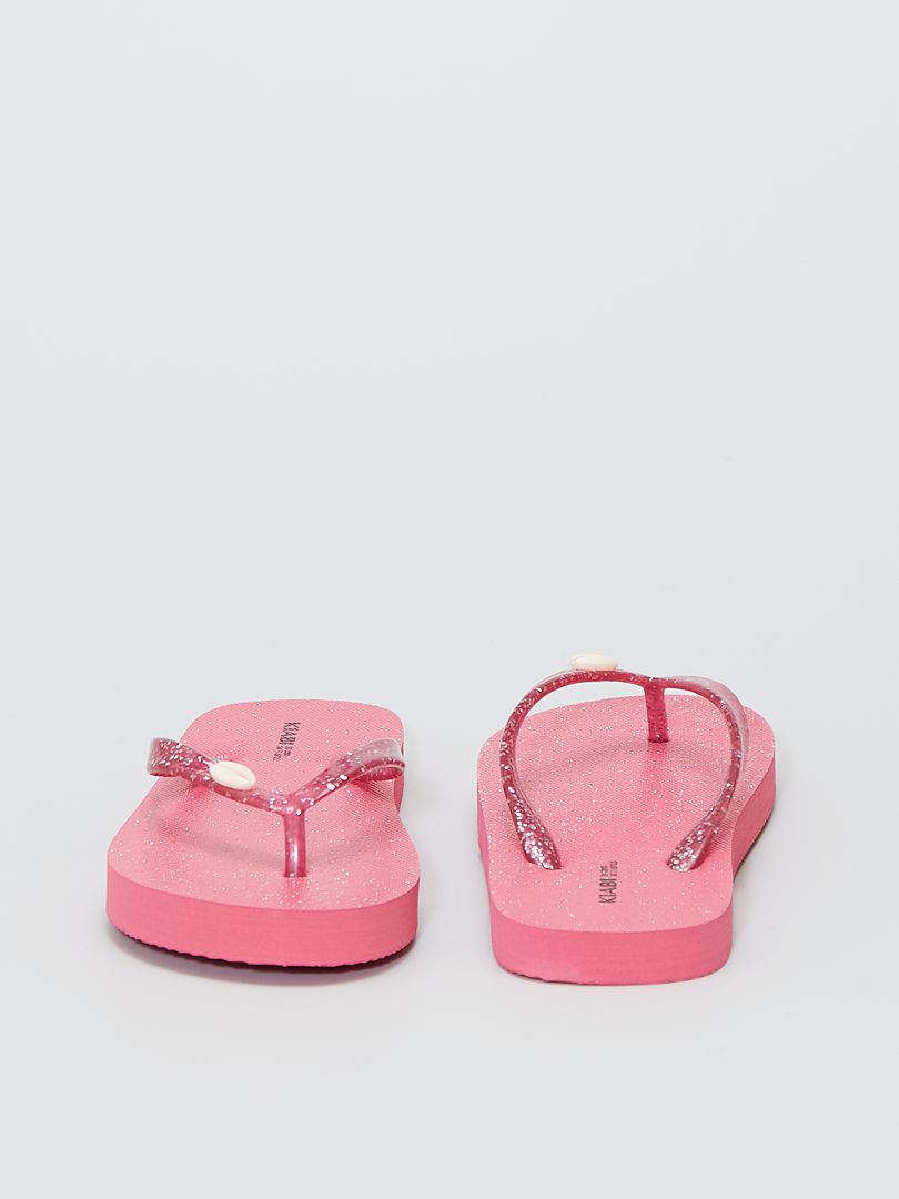 Chanclas con brillos 'concha' - ROSA - Kiabi - 4.00€
