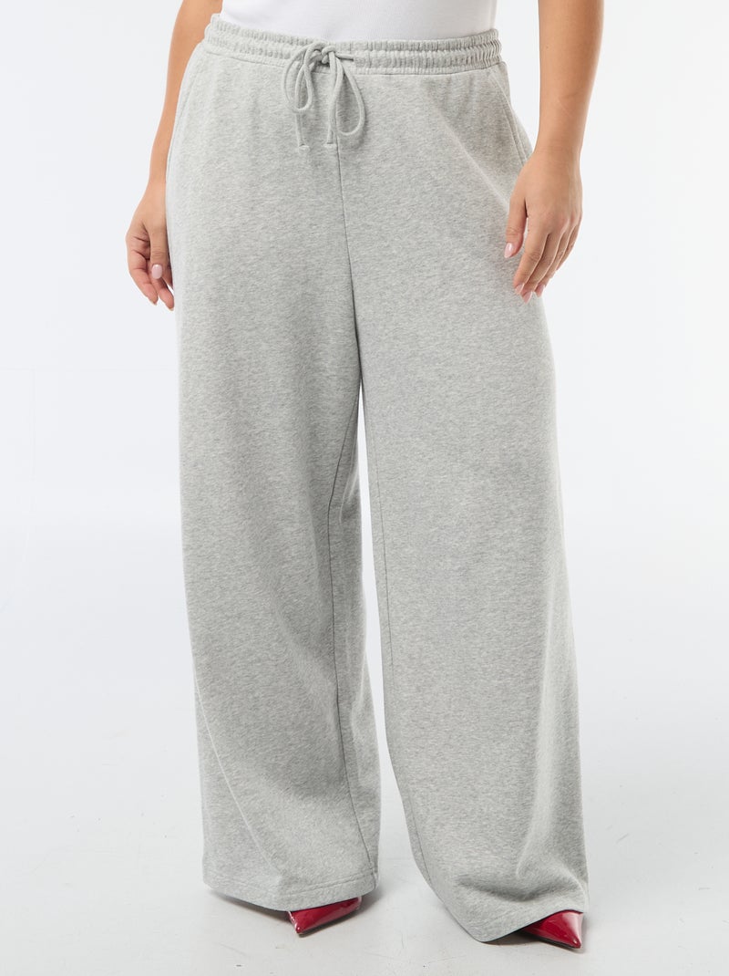 Chándal ancho liso - Gris - Tallas grandes - Mujer - 15.00€ - Kiabi