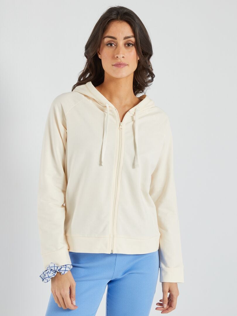 Chaqueta de deporte con capucha - beige - Kiabi - 20.00€