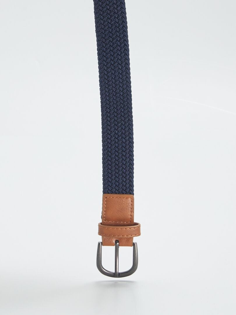 Cinturón trenzado elástico - AZUL - Kiabi - 6.00€