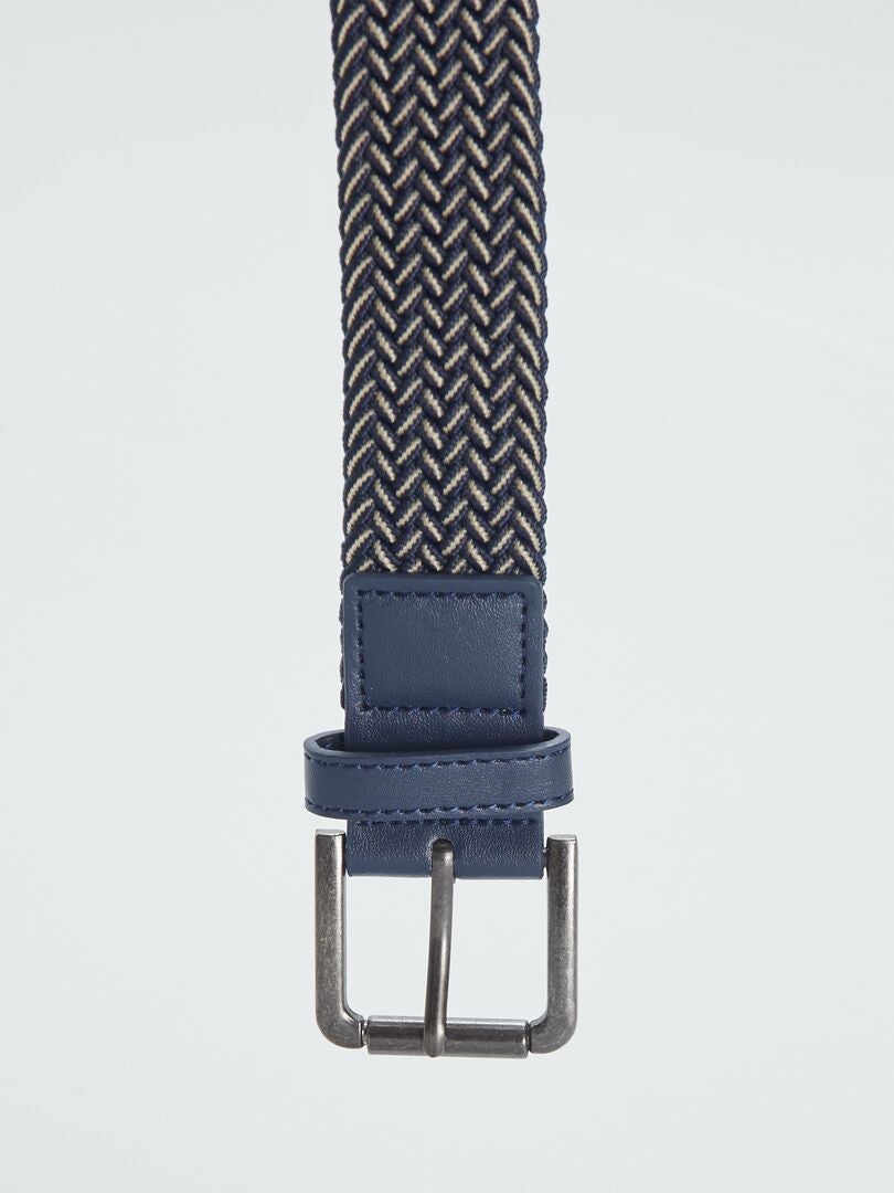 Cinturón trenzado elástico - AZUL - Kiabi - 8.00€