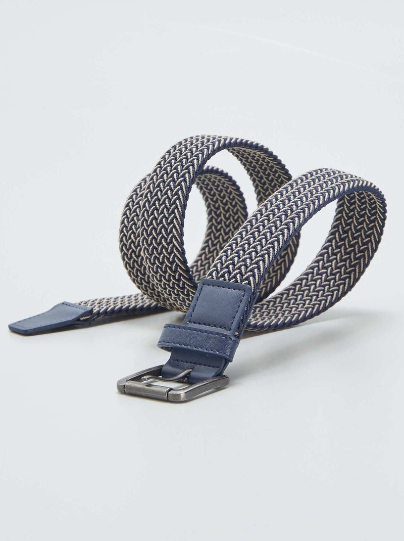 Cinturón trenzado elástico - AZUL - Kiabi - 8.00€