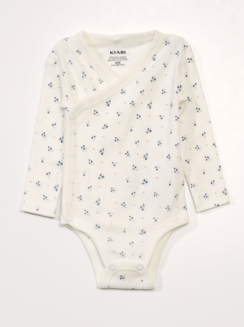 Conjunto de 3 piezas con body + pijama + gorro - BLANCO - 15.00€ - Kiabi