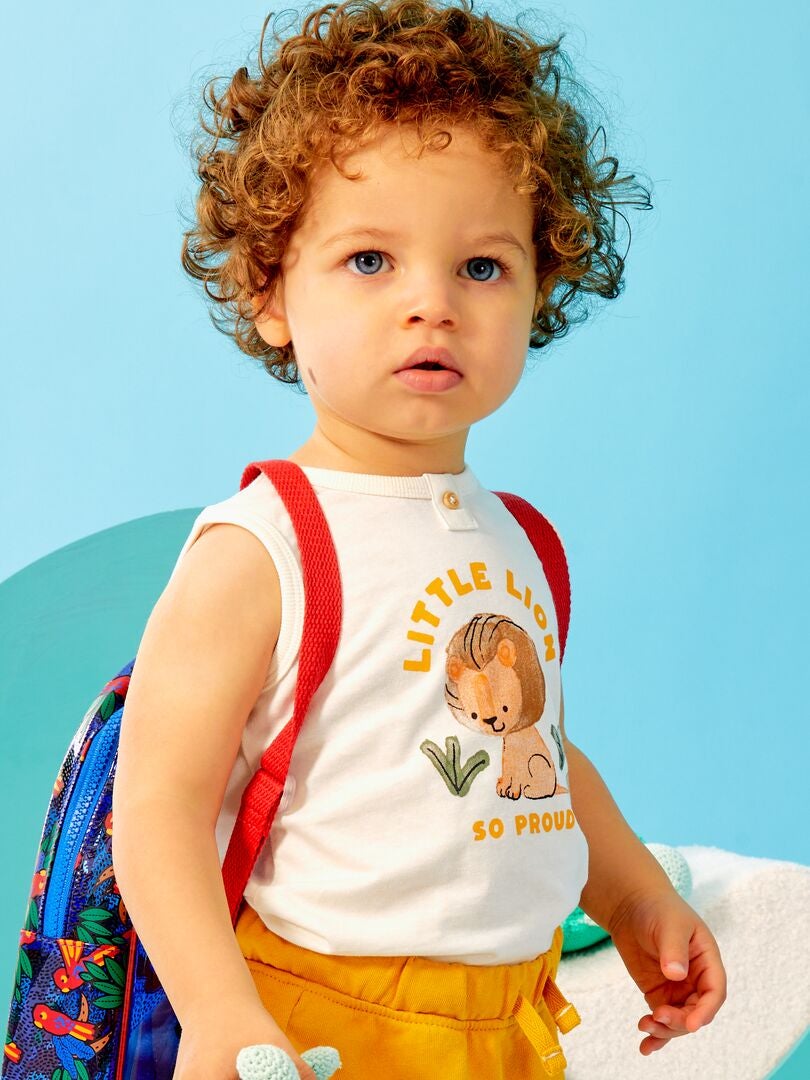Conjunto De Camiseta Sin Mangas Estampada Pantalón Corto De Chándal