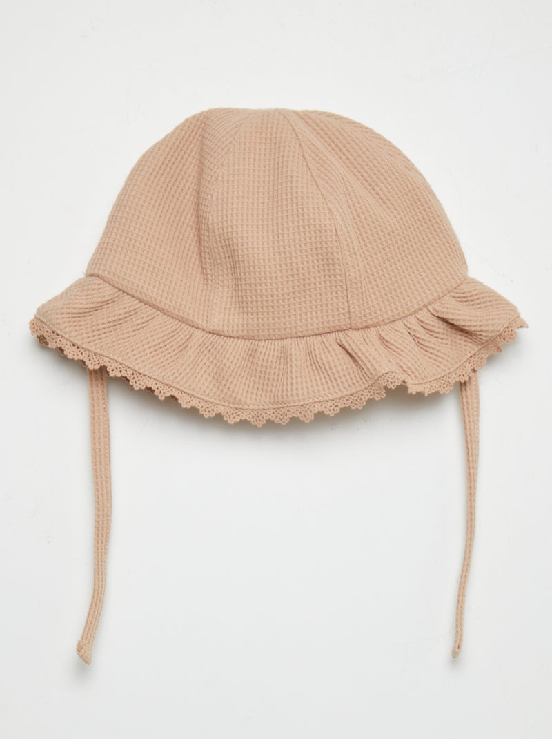 Conjunto de pelele + gorro bob nido de abeja - BEIGE - Kiabi - 15.00€