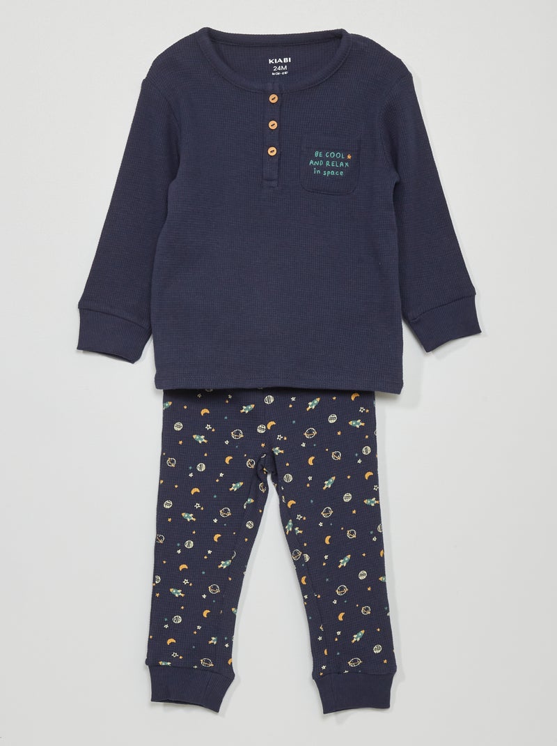 Conjunto de pijama - 2 piezas - AZUL - 10.00€ - Kiabi