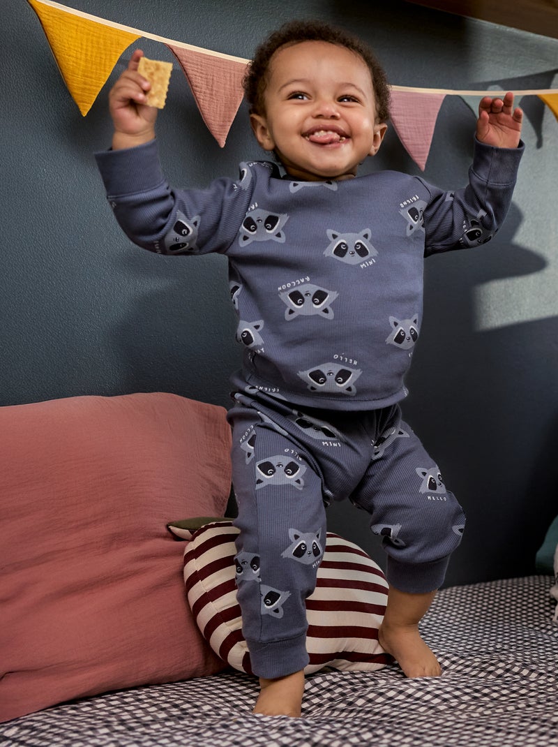 Conjunto de pijama camiseta + pantalón - 2 piezas - Azul - Kiabi - 9.00€