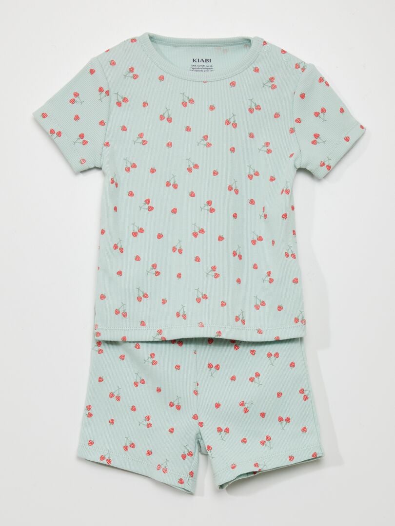 Conjunto de pijama con camiseta + short - 2 piezas - AZUL - Kiabi - 6.00€