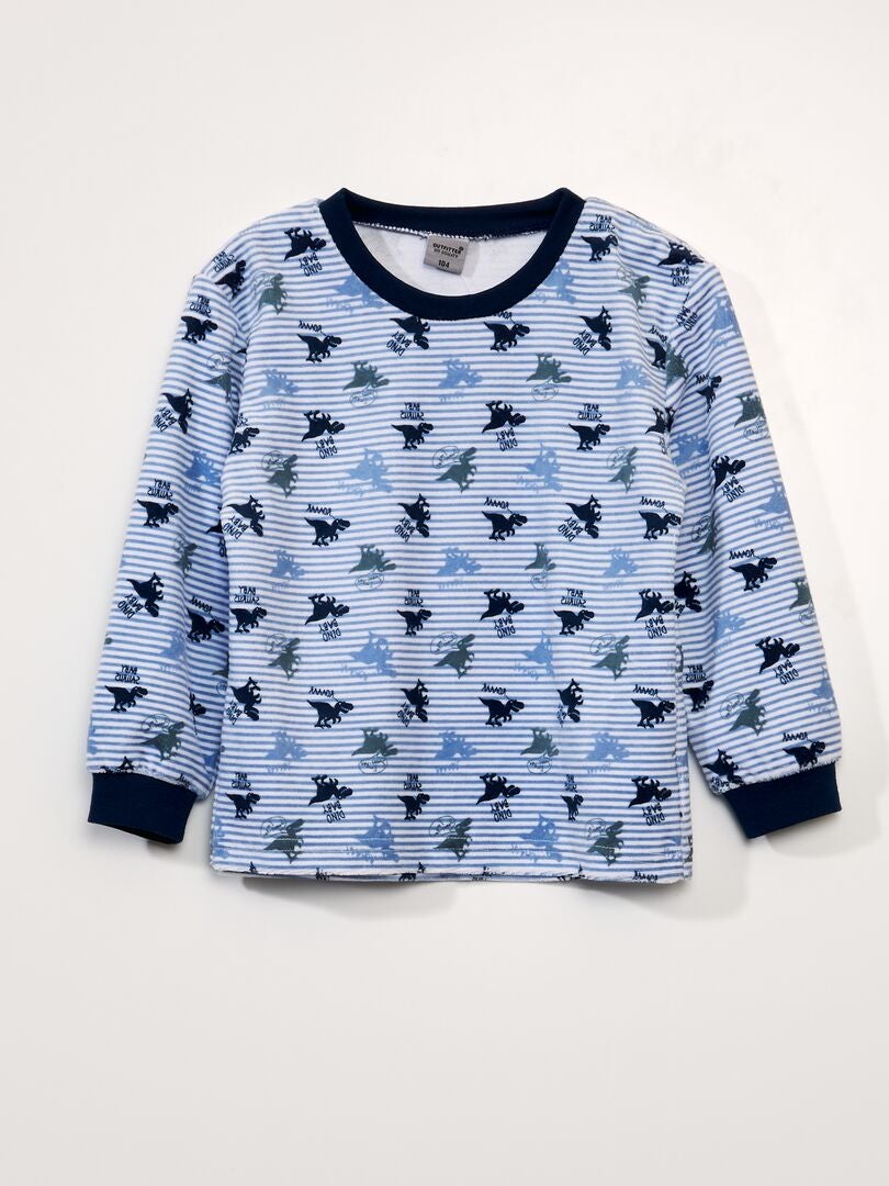 Conjunto de pijama de terciopelo - 2 piezas - AZUL - Kiabi - 15.00€